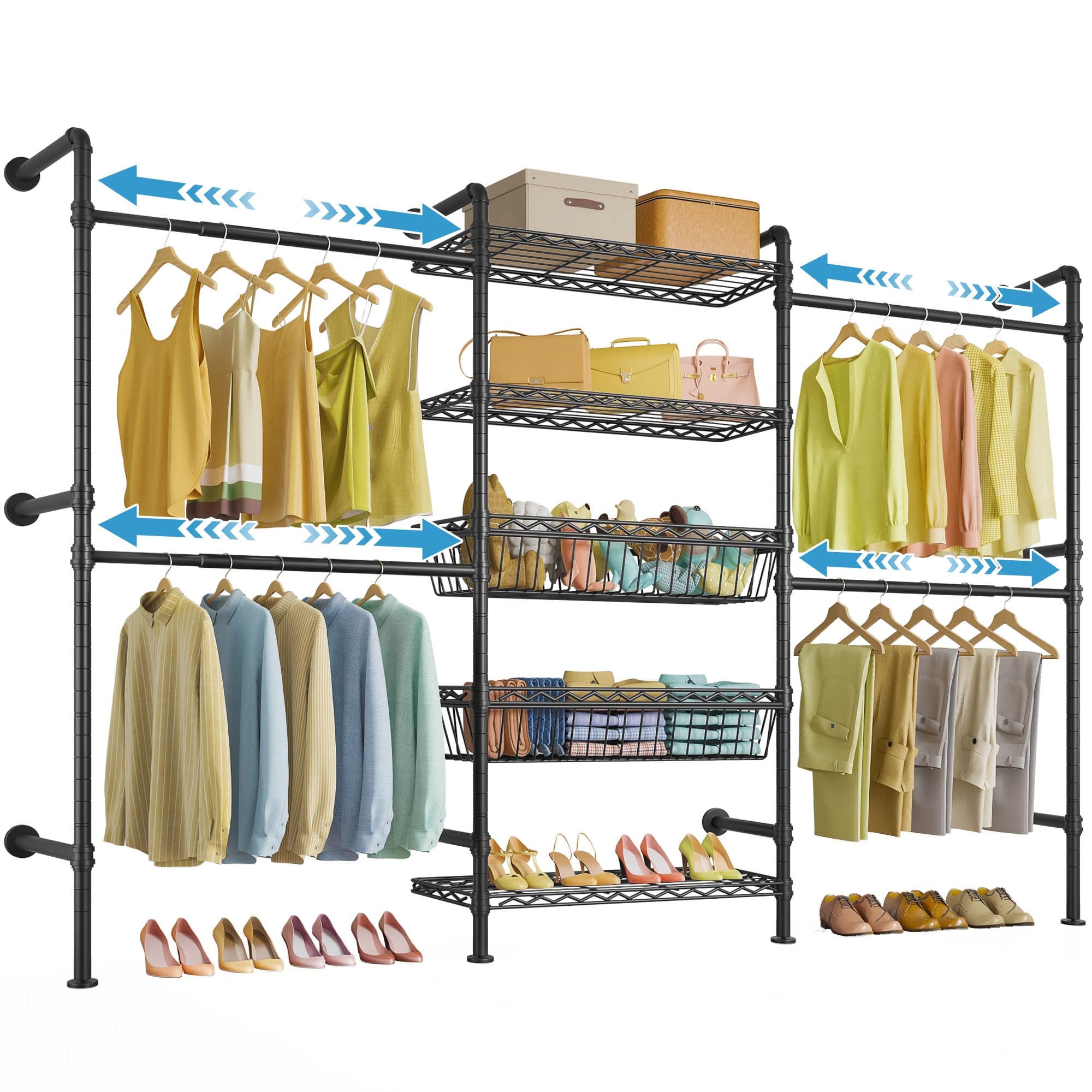 Timate X3 Wall Mounted Expandable Clothes Rack